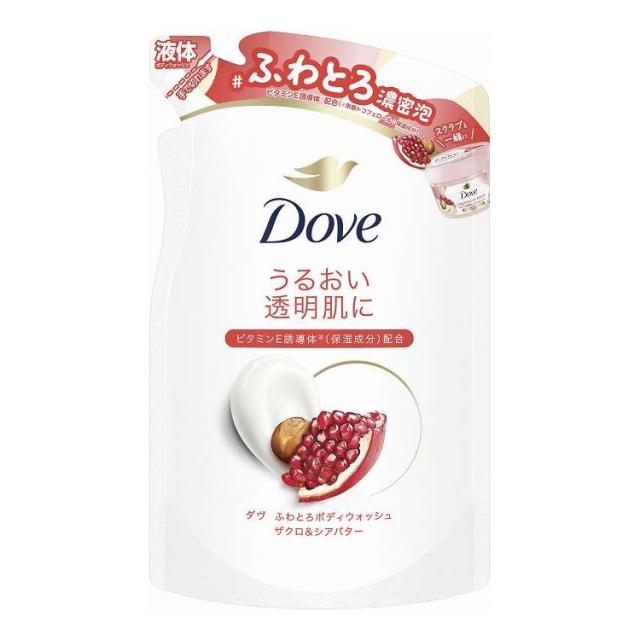 【単品18個セット】 ユニリーバ・ジャパン ダヴ ふわとろボディウォッシュ ザクロ&シアバター つめかえ用 340G(代引不可)【送料無料】