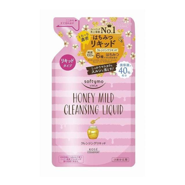 【単品11個セット】 コーセーコスメポート ソフティモ クレンジングリキッド ハニーマイルド つめかえ 化粧品 200ml(代引不可)【送料無料】