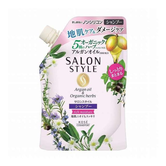 【単品18個セット】 コーセーコスメポート サロンスタイル シャンプー リッチモイスチュア つめかえ 360ml(代引不可)【送料無料】