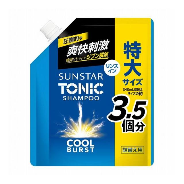 【単品6個セット】サンスタートニックシャンプーCOOL BURST リンスイン替 サンスター 1200mL(代引不可)【送料無料】
