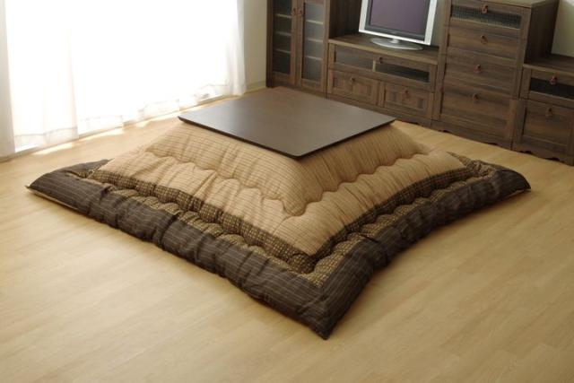 こたつ厚掛け布団単品 しじら 『ゆかり』 ブラウン 205×315cm【送料無料】【代引き不可】