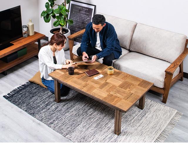 こたつテーブル 幅135cm 長方形 節電 省エネ インテリア おしゃれ 北欧