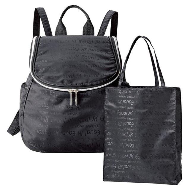 軽量ジャカードリュック&トートバッグ ジュンコ コシノ イコール ブランドバッグ JKMT-20S BLACK(代引不可)【送料無料】