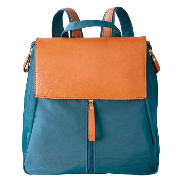 牛革付属ナイロンリュック(ブルー) バッグ 4113-10A(代引不可)【送料無料】