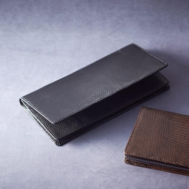 リザード長財布 財布 S-NOM15397BK(代引不可)【送料無料】