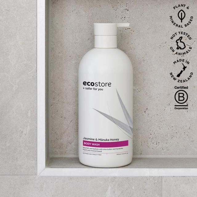 【単品8個セット】 ecostore ボディウォッシュ ジャスミン&マヌカハニー 900mL エコストア ボディウォッシュ ポンプタイプ ハニー ジャスミン【送料無料】