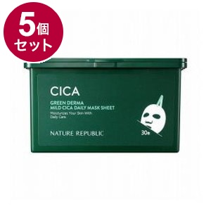 【単品5個セット】 GREEN DERMA グリーンダーマ CICAデイリーシートマスク 30枚【送料無料】