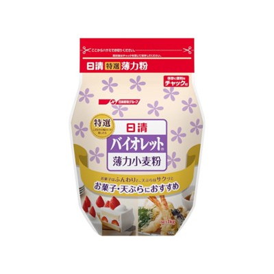 日清フーズ バイオレット チャック付 1Kg x15 15個セット(代引不可)【送料無料】