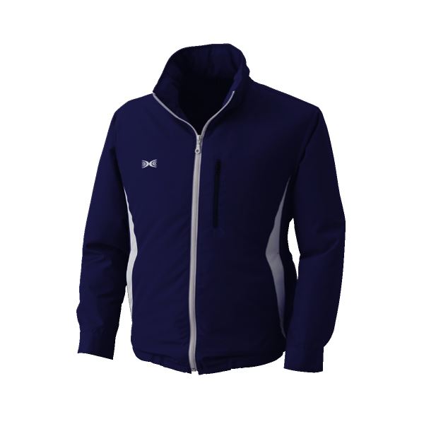 空調服 フード付き ポリエステル製長袖ブルゾン リチウムバッテリーセット BP-500BFC03S7 ネイビー 5L（代引不可）