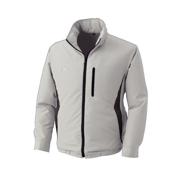 空調服 フード付き ポリエステル製長袖ブルゾン リチウムバッテリーセット BP-500BFC06S6 シルバー 4L（代引不可）