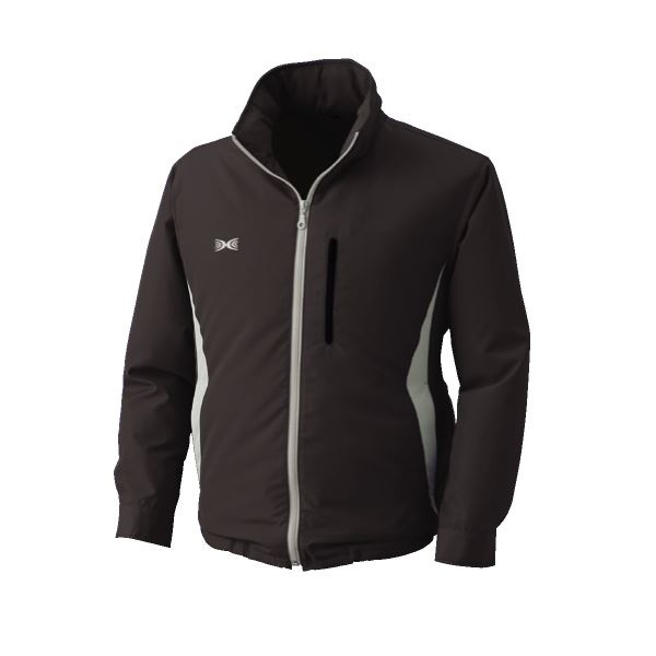 空調服 フード付き ポリエステル製長袖ブルゾン リチウムバッテリーセット BP-500BFC69S2 チャコール M（代引不可）