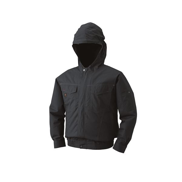 空調服 フード付綿薄手長袖ブルゾン リチウムバッテリーセット BM-500FC69S4 チャコール 2L（代引不可）