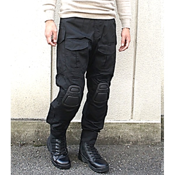 ニーガード付Ｇ３タクティカルパンツ ブラック S（代引不可）