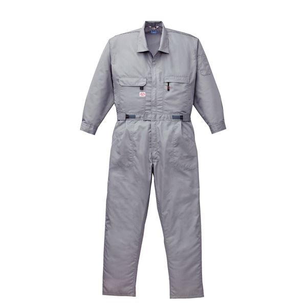 空調服 綿・ポリ混紡 長袖ツヅキ服(つなぎ服) リチウムバッテリーセット BK-500T2C06S4 グレー 2L（代引不可）