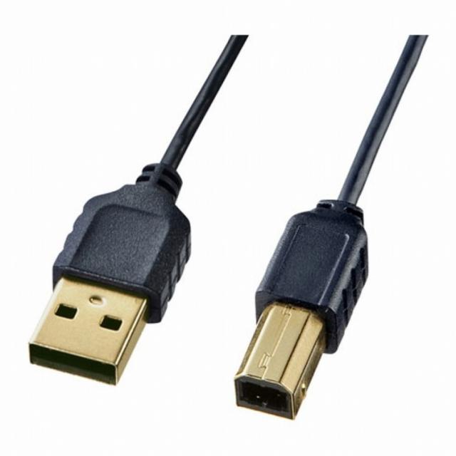 サンワサプライ 極細USBケーブル(USB2.0 A-Bタイプ) KU20-SL25BKK(代引不可)の通販はau PAY マーケット - リコメン堂 | au PAY マーケット－通販サイト