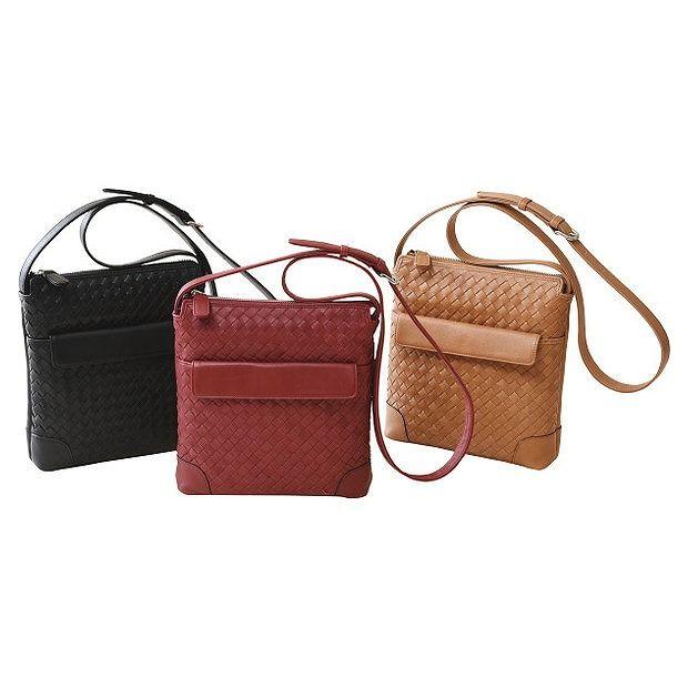 良品工房 日本製牛革編みこみショルダーバッグ N18-169CA(代引不可)【送料無料】