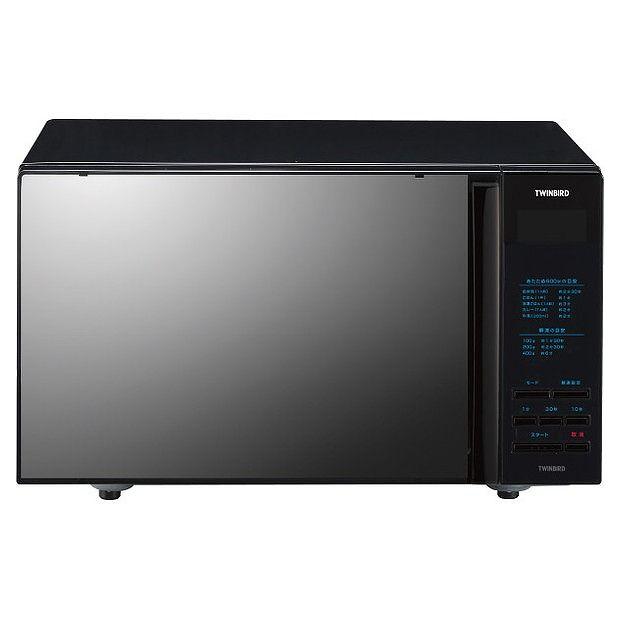 ツインバード ミラーガラスフラット電子レンジ 20l DR-4259B(代引不可)【送料無料】