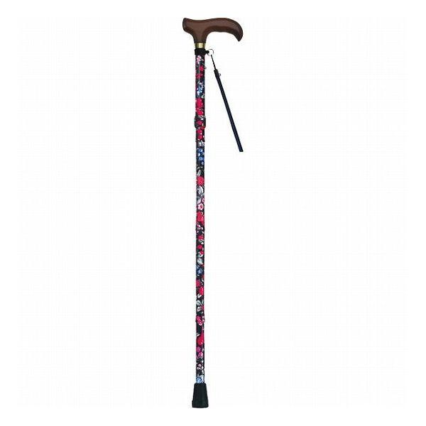 花柄折りたたみステッキ 花柄×ブラック 43ーF2 健康機器 その他健康機器 その他健康機器(代引不可)【送料無料】