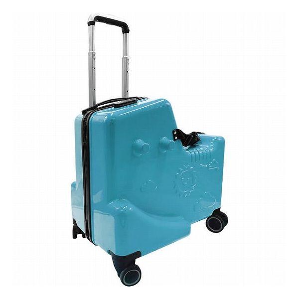 子供が乗れるスーツケース ソーダブルー KK013 カバン バッグトラベル ス-ツケ-ス(代引不可)【送料無料】