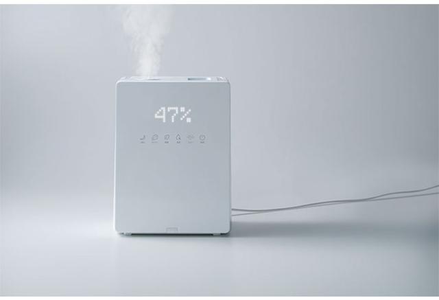 上部給水加湿器 スクエアミスト 4.2L 最大11畳 ハイブリッド式 3段階 湿度コントロール 減灯 消灯 省エネ 節電 抗菌カートリッジ 超音波×ヒーター THREEUP スリーアップ【送料無料】