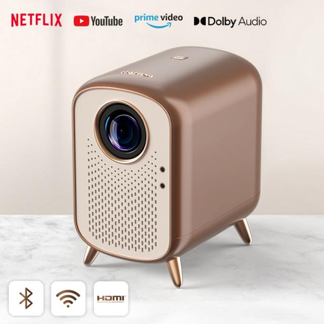 Netflix公認 FHD スマートプロジェクター 家庭用 高性能 小型 ホームプロジェクター オートフォーカス 高画質 スピーカー フルハイビジョン【送料無料】