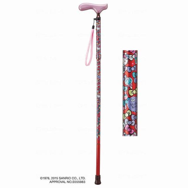 ケイ・ホスピア 愛杖ハローキティ 折りたたみステッキ/HK-22/-(代引不可)【送料無料】