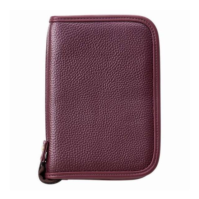 牛革お薬手帳ケース 8216-13 パープル(代引不可)【送料無料】