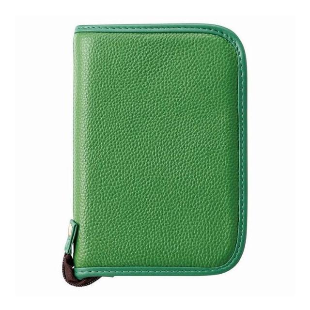 牛革お薬手帳ケース 8216-33 グリーン(代引不可)【送料無料】