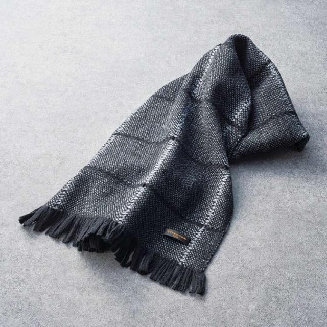 武州織技 スピニングモード ウールマフラースクエア SPU08033H(代引不可)【送料無料】