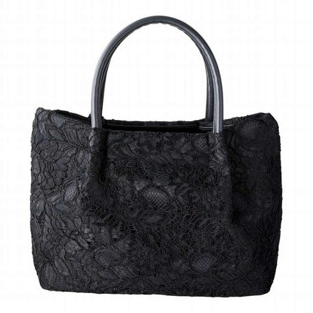 日本製レース手さげブラック UM-10000BK(代引不可)【送料無料】