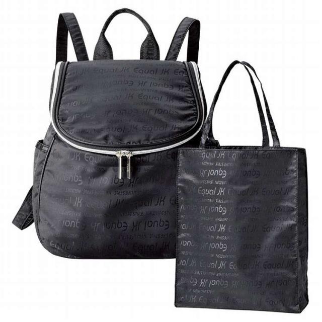 ジュンコ コシノ イコール 軽量ジャカードリュック&トートバッグ JKMT-20S BLACK ブラック(代引不可)【送料無料】