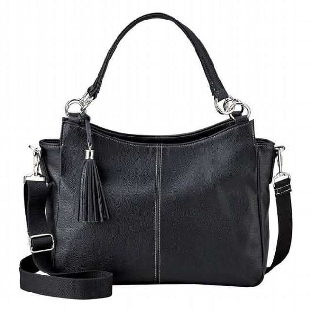 2WAYトートバッグ 5065-01 ブラック(代引不可)【送料無料】