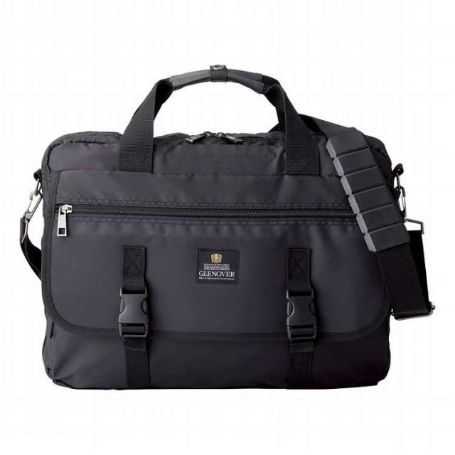 グレンオーバー 3WAYブリーフバッグブラック 3GO-B0007BK(代引不可)【送料無料】