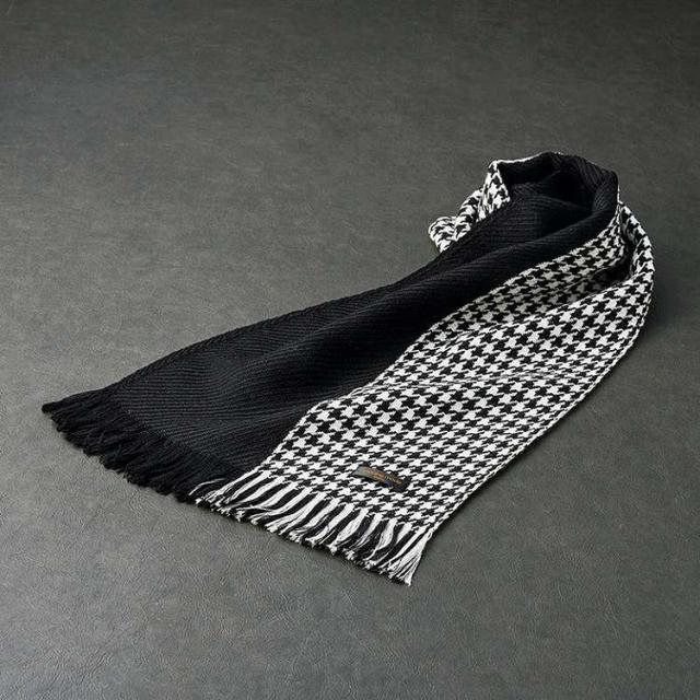 武州織技 スピニングモード ウールマフラー ツーカラー SPU10090H(代引不可)【送料無料】