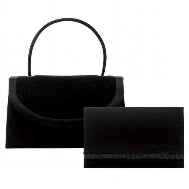 良品工房 日本製サテンフォーマルバッグ袱紗付 B116-131(代引不可)【送料無料】