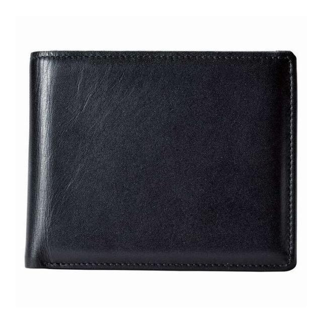 日本製牛革中べら付き札入れブラック K18-242(代引不可)【送料無料】