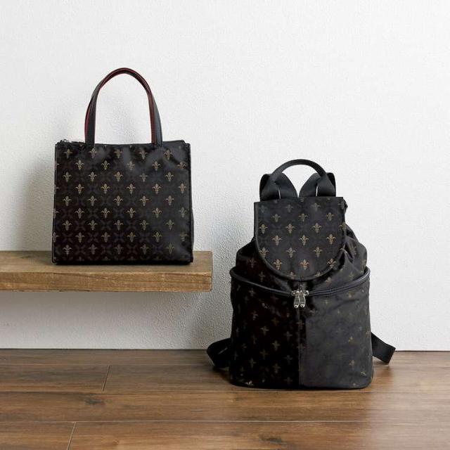 桐生ジャガードリュック&手さげブラック RLU-10000/5001BK(代引不可)【送料無料】