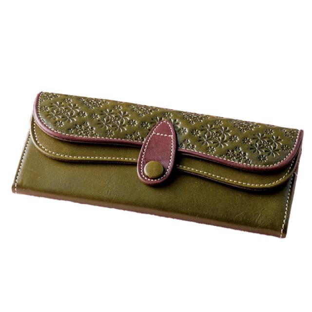 ヴァヒオ イタリアンレザー長財布 VP-2150 グリーン(代引不可)【送料無料】