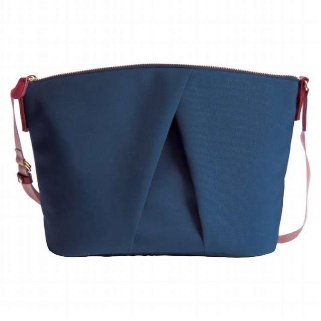 シャキッと軽量ショルダーバッグ再生生地使用 REP55200-NB ネイビー(代引不可)【送料無料】