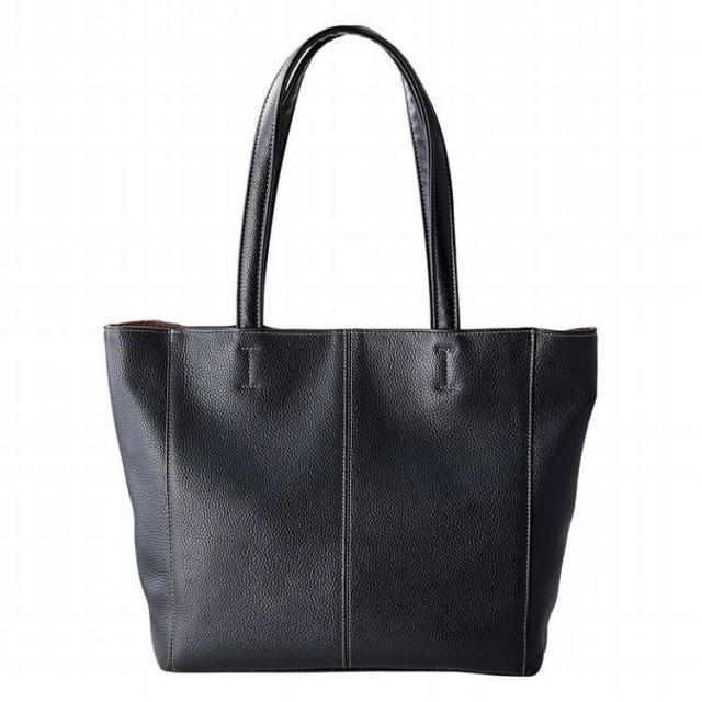 牛革トートバッグ 4167-01A ブラック(代引不可)【送料無料】