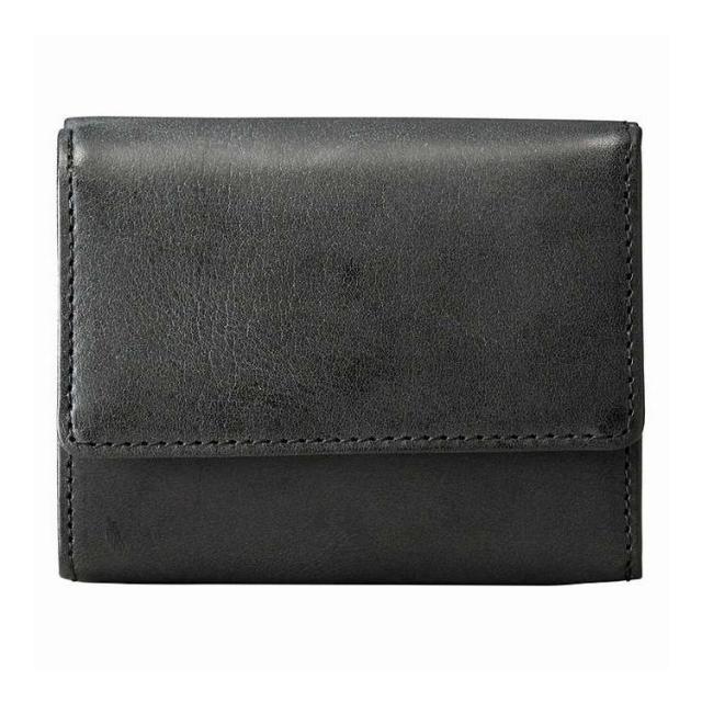 ブライドルレザー 三つ折り財布 822401 ブラック(代引不可)【送料無料】