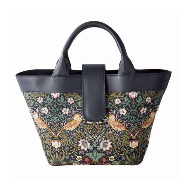 ファブリックバイベストオブモリス ハンドバッグブラック WMHB250(代引不可)【送料無料】