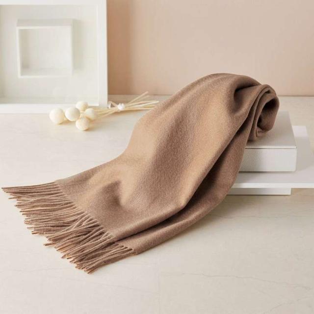 カシミヤストールベージュ KR14H(代引不可)【送料無料】