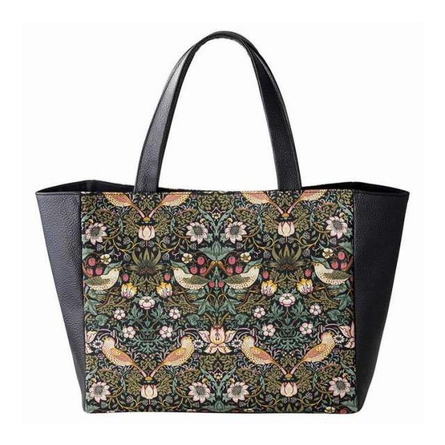 ファブリックバイベストオブモリス ハンドバッグブラック WMHB300(代引不可)【送料無料】