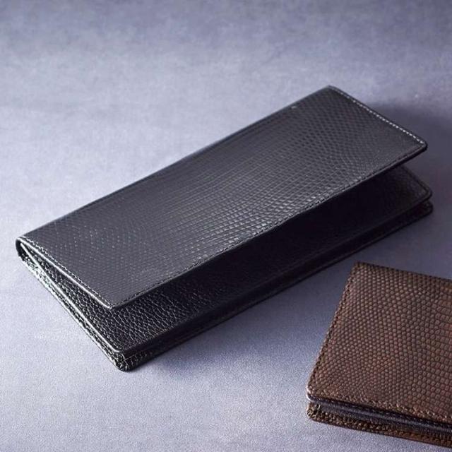 リザード長財布 S-NOM15397BK ブラック(代引不可)【送料無料】