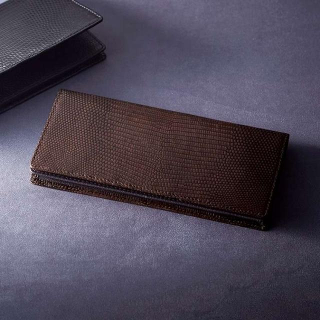 リザード長財布 S-NOM15397BRN ブラウン(代引不可)【送料無料】