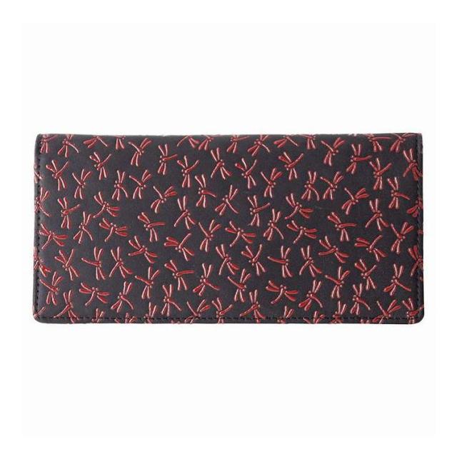 印伝 かぶせ長財布トンボ S-ID153112RD(代引不可)【送料無料】