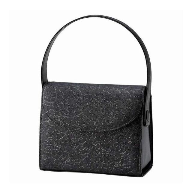印伝 ハンドバッグブラック ID-50005(代引不可)【送料無料】
