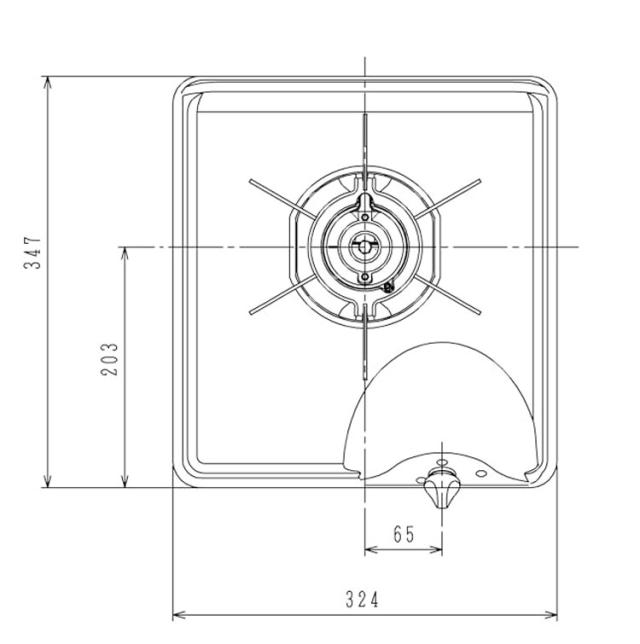 ノーリツ ビルトインコンロ 1口 N1C04KSA LP LPガス用 プロパン グリルなし 幅33cm コンパクトタイプ 乾電池(単2・1.5V×2個) グレーホーローゴトク ホワイトホーロートップ【送料無料】