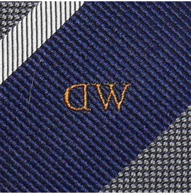 ダニエルウェリントン ネクタイ&タイバー&カフス 3点セットNAVY